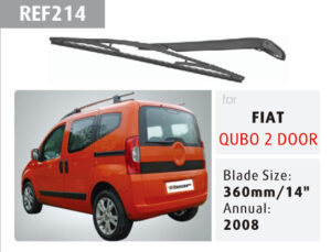 FLAT QUBO 2 DOOR REAR WIPER & ARMS - Qeep Wiper Blade